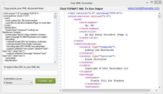 Download Free XML Formatter